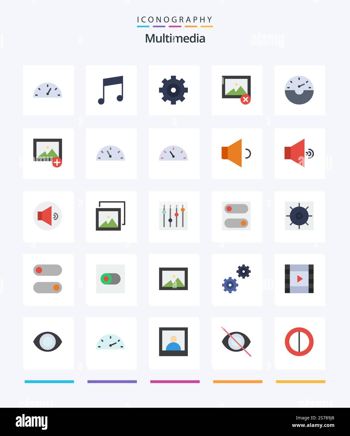 Creative Multimedia 25 Flat icon pack Such As photo. add. options ...