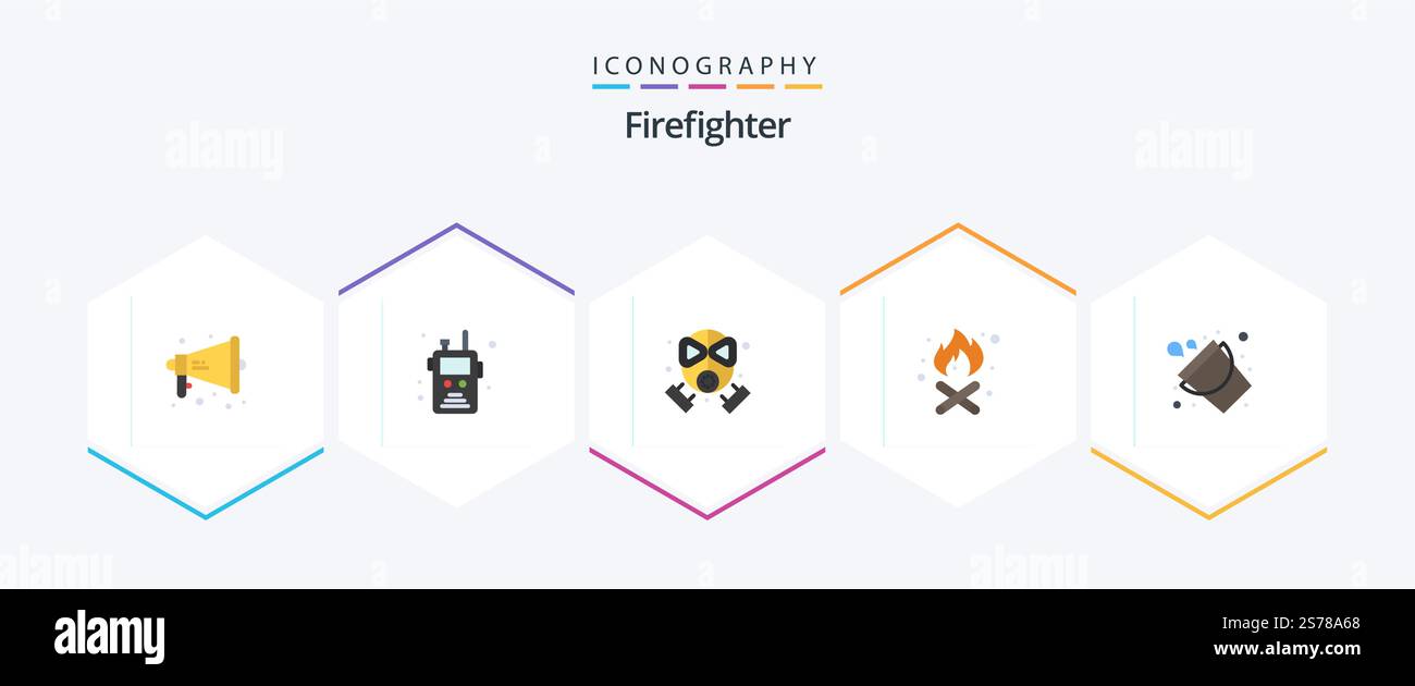 Firefighter 25 Flat icon pack including firefighter. bucket. fire. fire ...