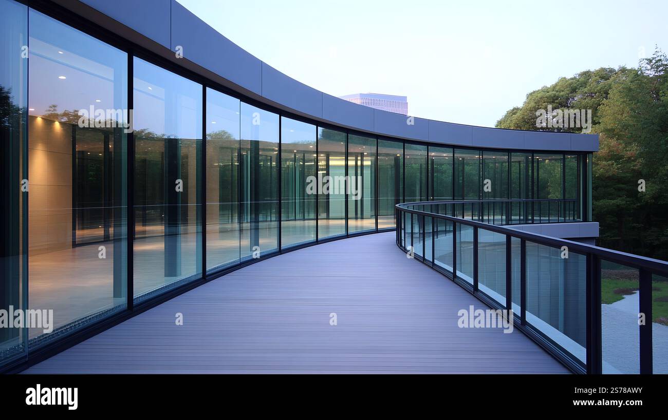 Innovative and Adaptable Curvilinear Glass Maze Structure Blending ...