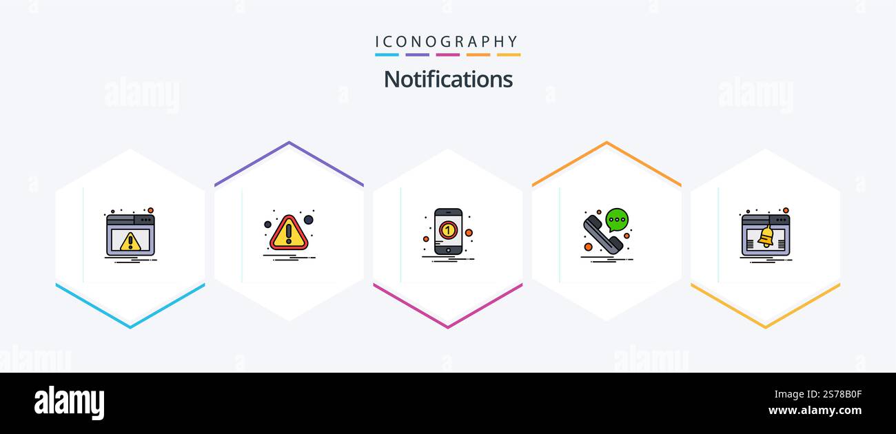 Notifications 25 FilledLine icon pack including notice. web ...