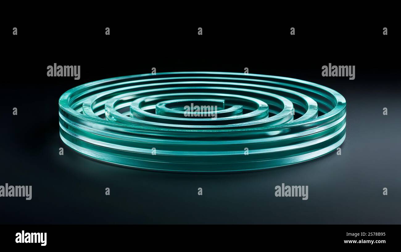 Mesmerizing Curvilinear Glass Maze in Minimalist Monochrome Design ...
