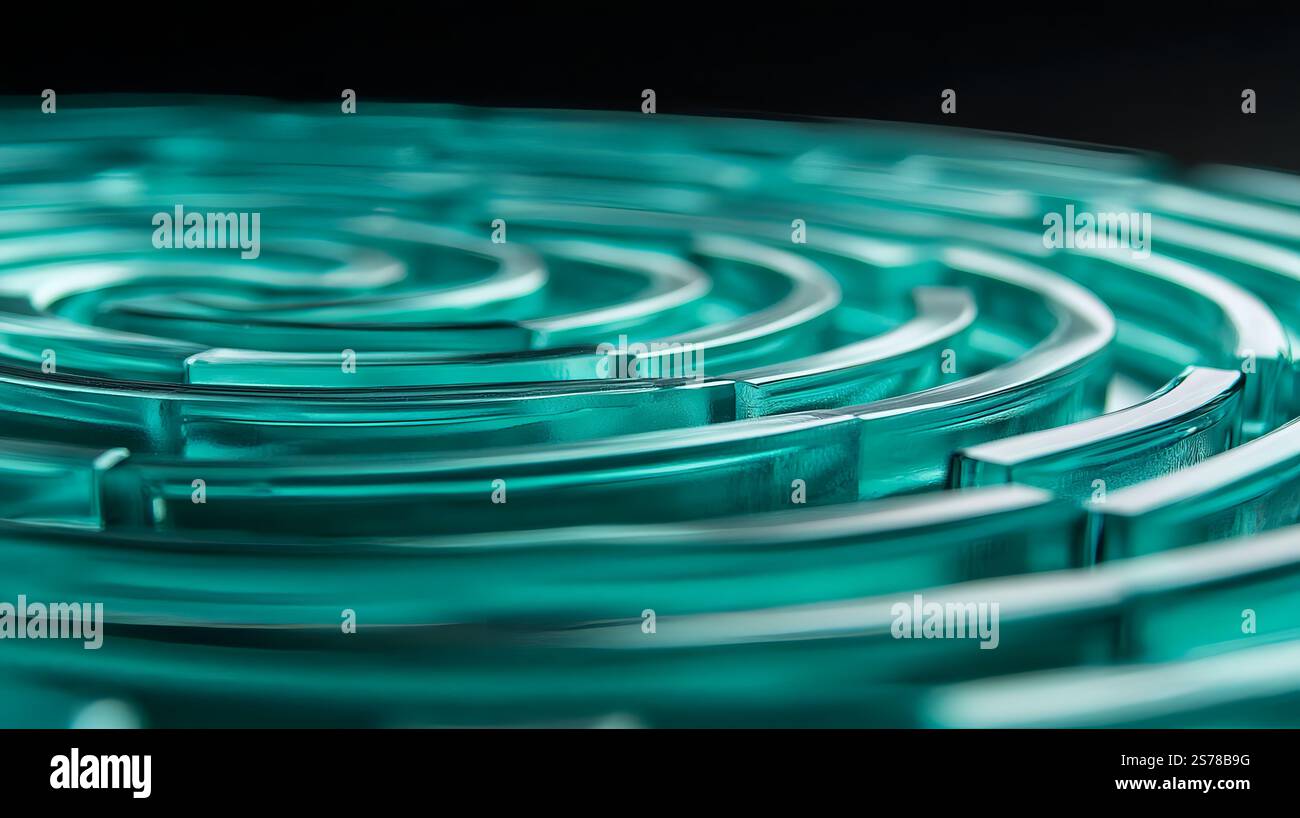 Mesmerizing Curvilinear Glass Maze in Minimalist Monochrome Design - A ...