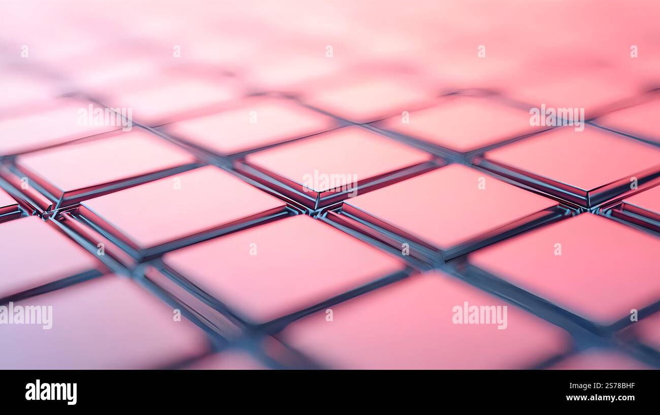 Vibrant and Minimalist Futuristic Grid Pattern Glowing in Soft Tones ...