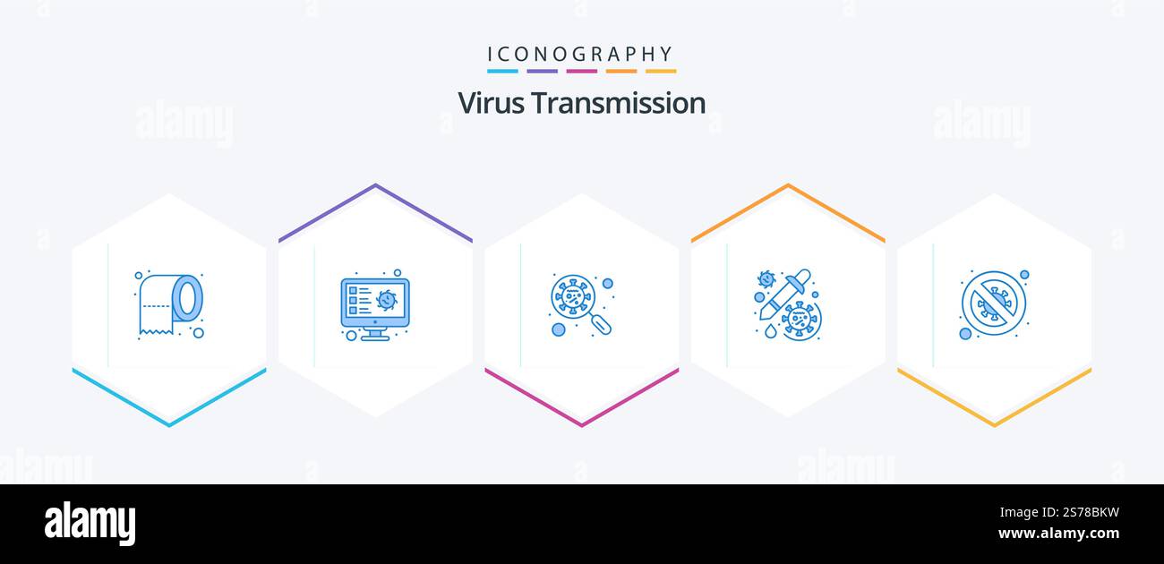Virus Transmission 25 Blue icon pack including diagnosis. vaccine. scan ...