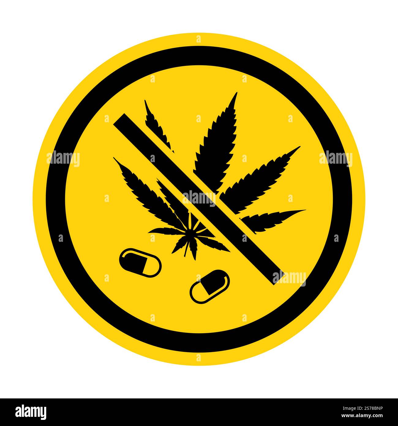 Drug prohibition sign Stock Vector Image & Art - Alamy
