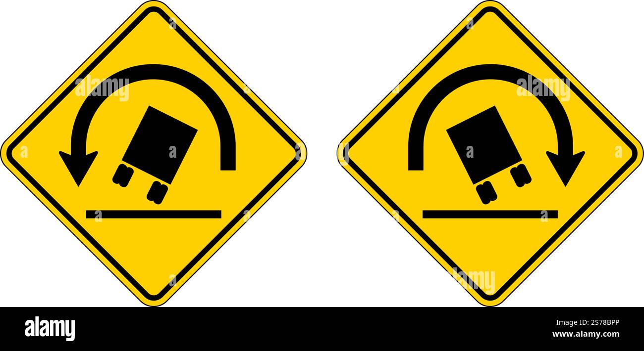 Traffic Sign, Truck Rollover Warning Sign Stock Vector Image & Art - Alamy