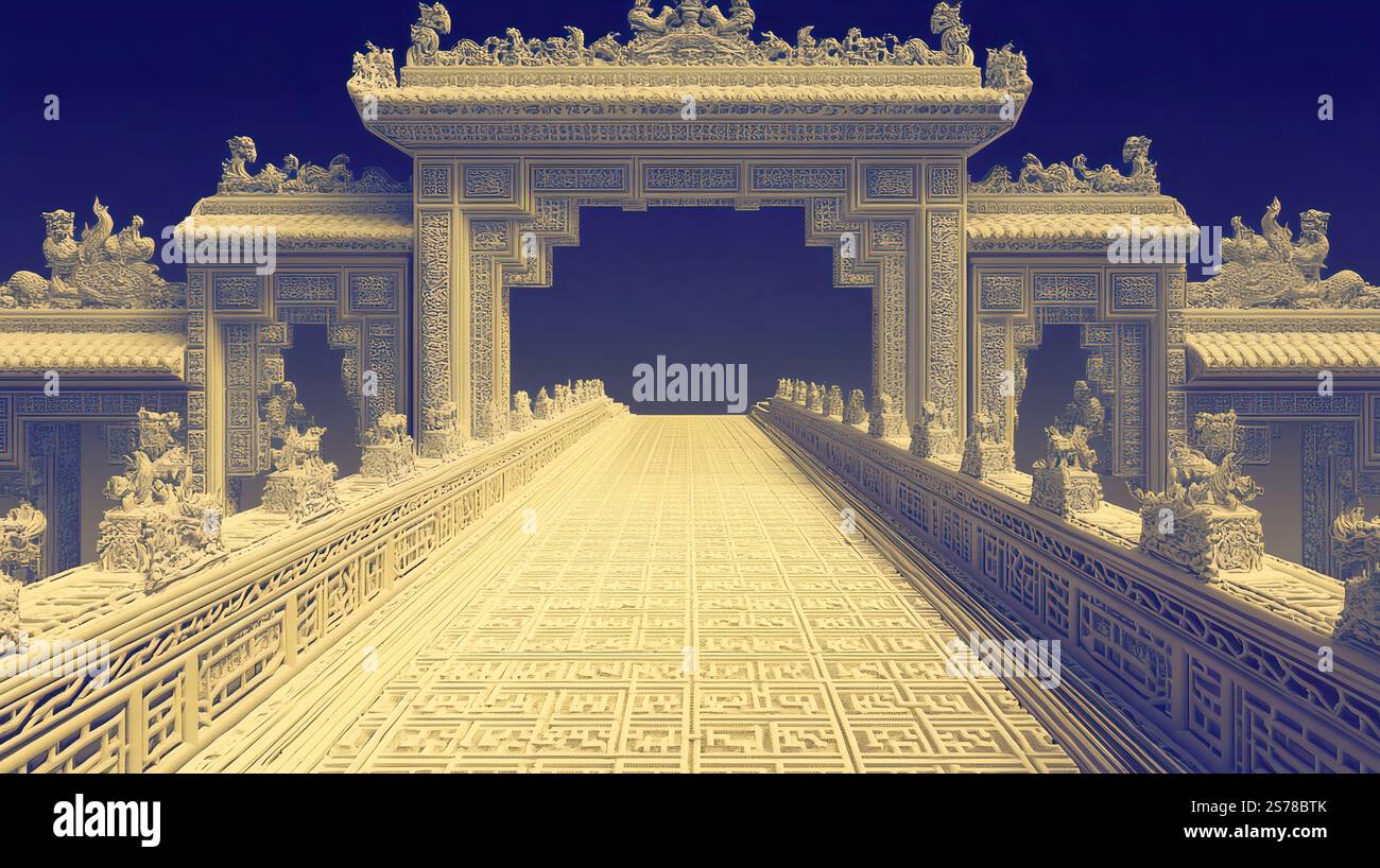 Ornate,Grandiose Chinese Dragon Sculpture Forming an Elaborate,Mythical ...