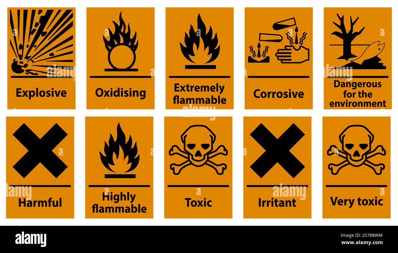 Symbol Hazardous Toxic Warning Sign, Chemical Hazard Sign Stock Vector ...