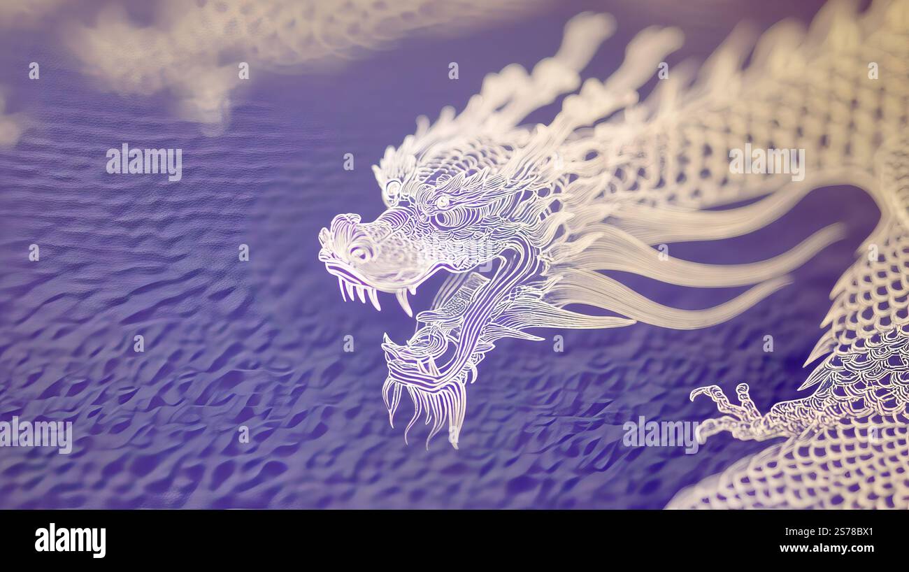 Captivating holographic Chinese dragon art installation showcased at a ...