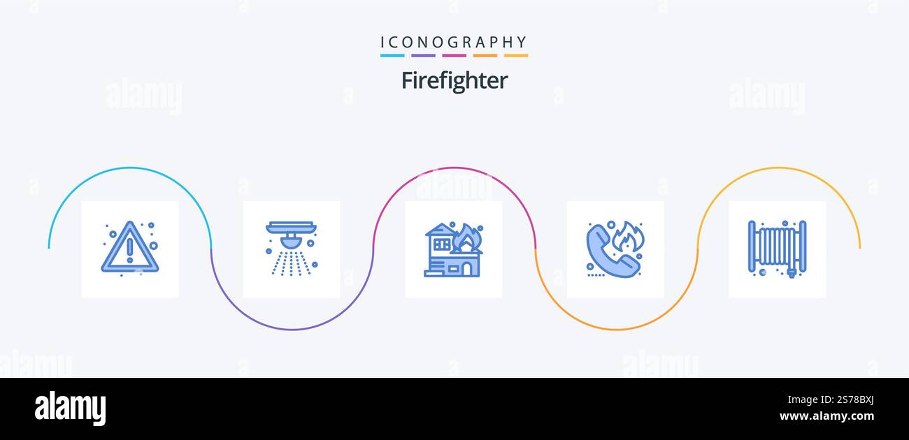 Firefighter Blue 5 Icon Pack Including alarm. firefighter. architecture ...