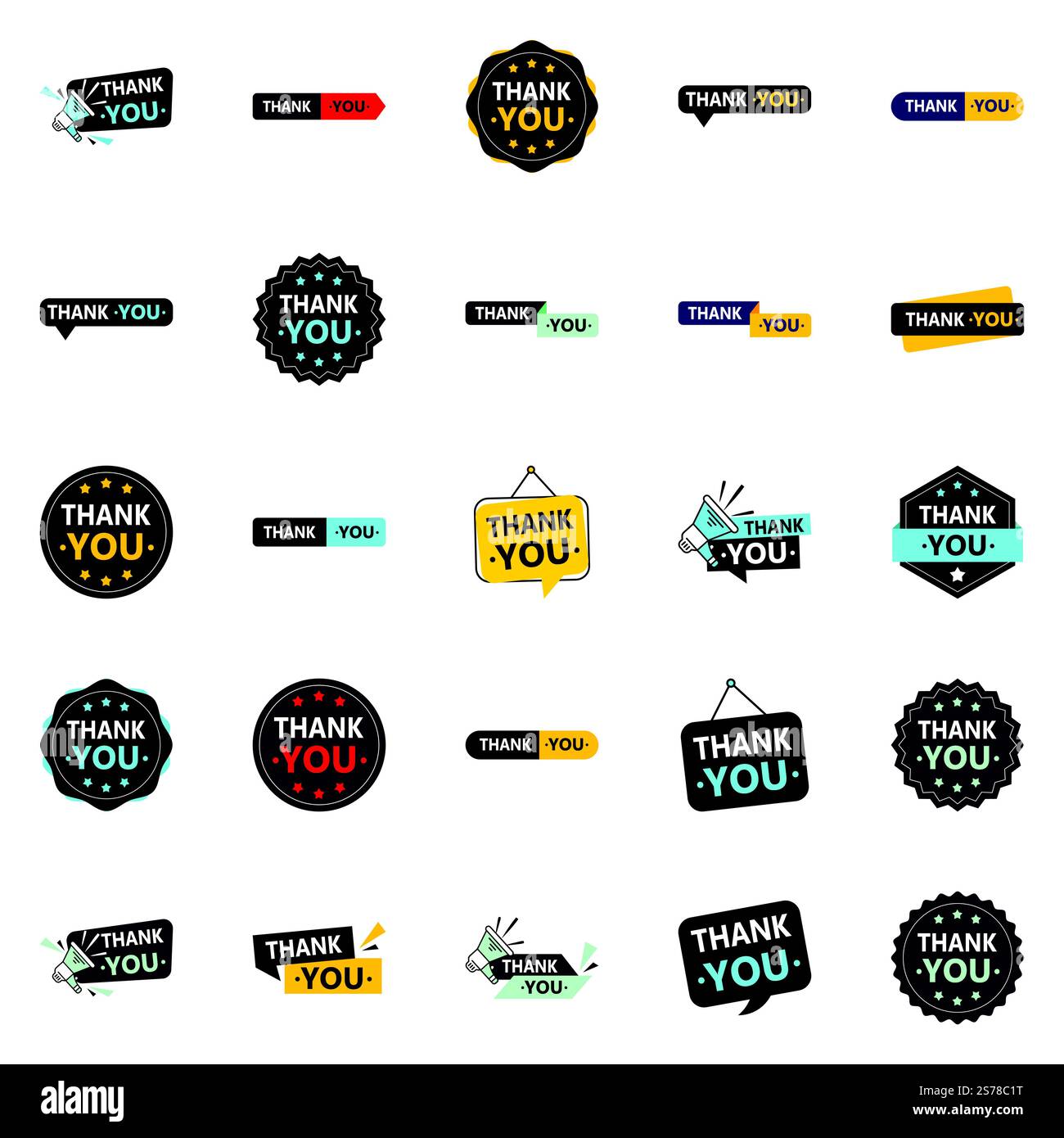 Thankyou 25 Innovative Vector Icons to show your appreciation Stock ...