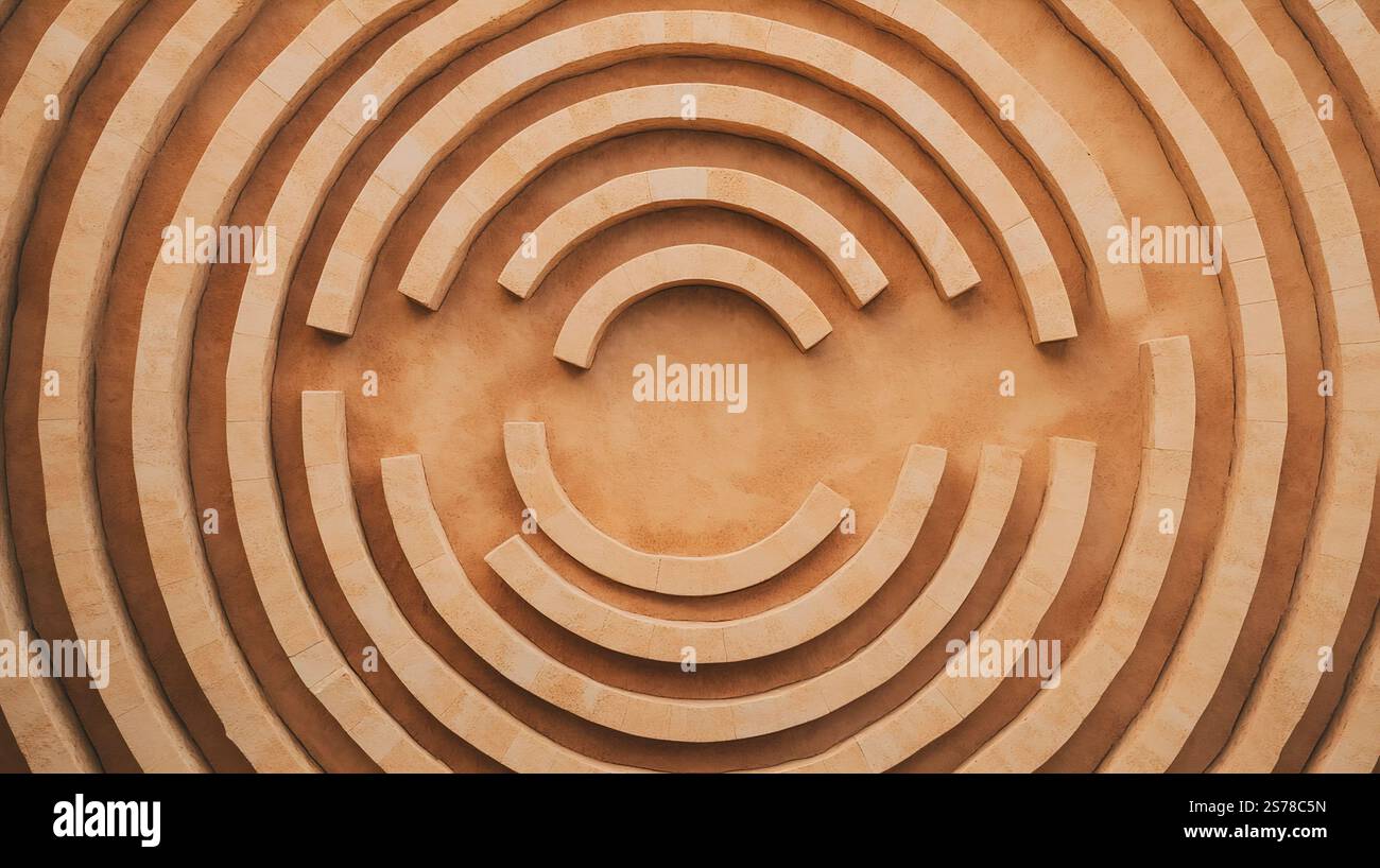 Intricate Transparent Maze with Flowing Symmetrical Light and Shadow ...