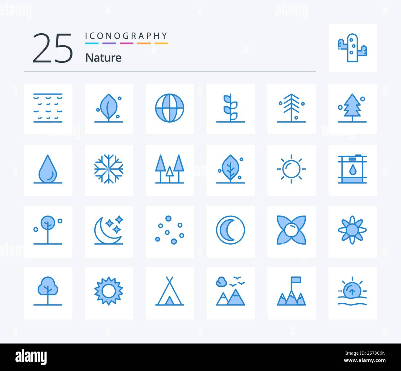 Nature 25 blue color Stock Vector Images - Alamy