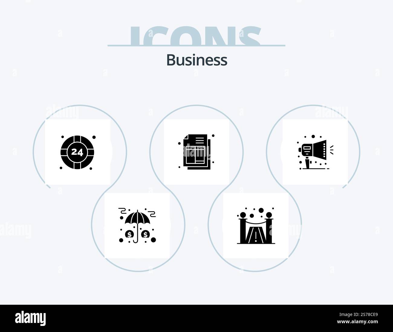 Announcement glyph icon notification hi-res stock photography and ...