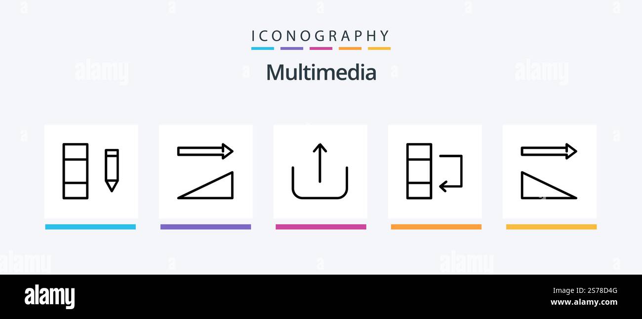 Multimedia Line 5 Icon Pack Including . table. sort. new. sorting ...