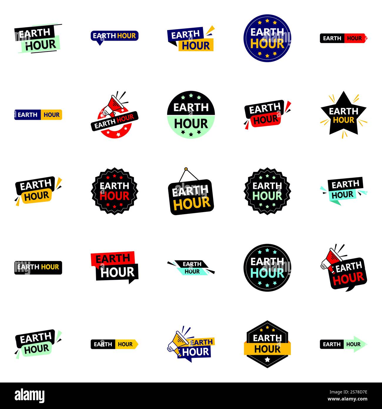 25 Professional Vector Designs in the Earth Hour Bundle Perfect for ...