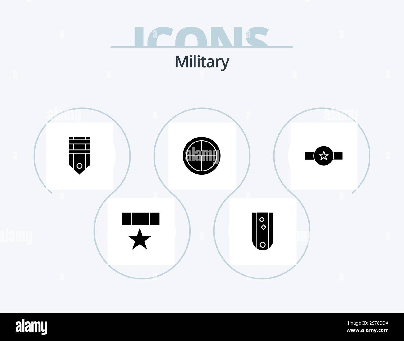 Military Glyph Icon Pack 5 Icon Design. military. army. rank. tag. rank ...