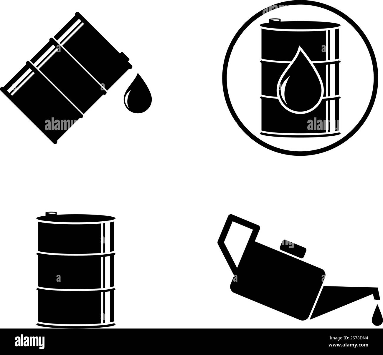 Oil drum oilcan jerrycan logo symbol and icon vector flat design Stock ...
