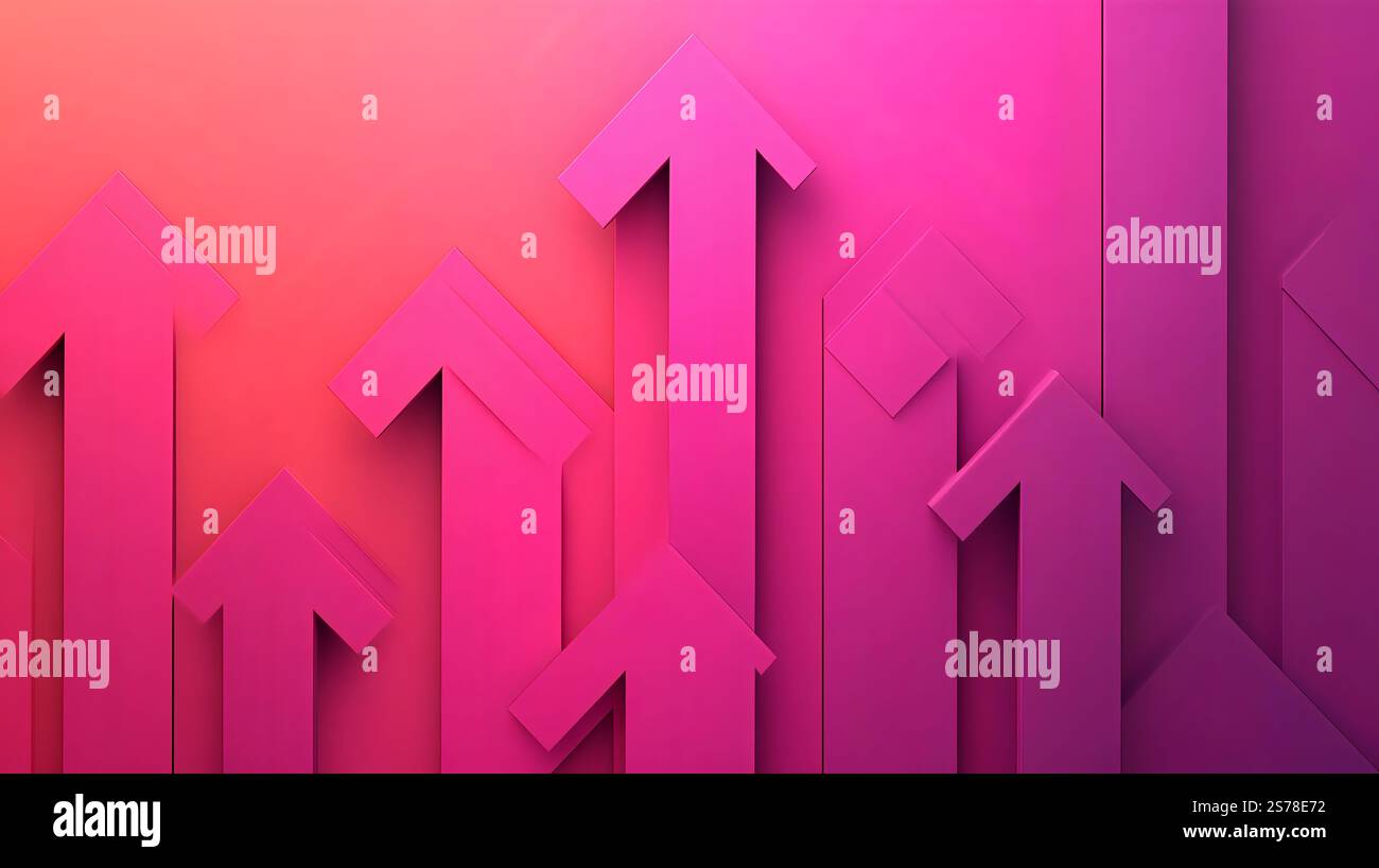 Minimalist abstract design featuring upward pointing arrow shapes in a ...