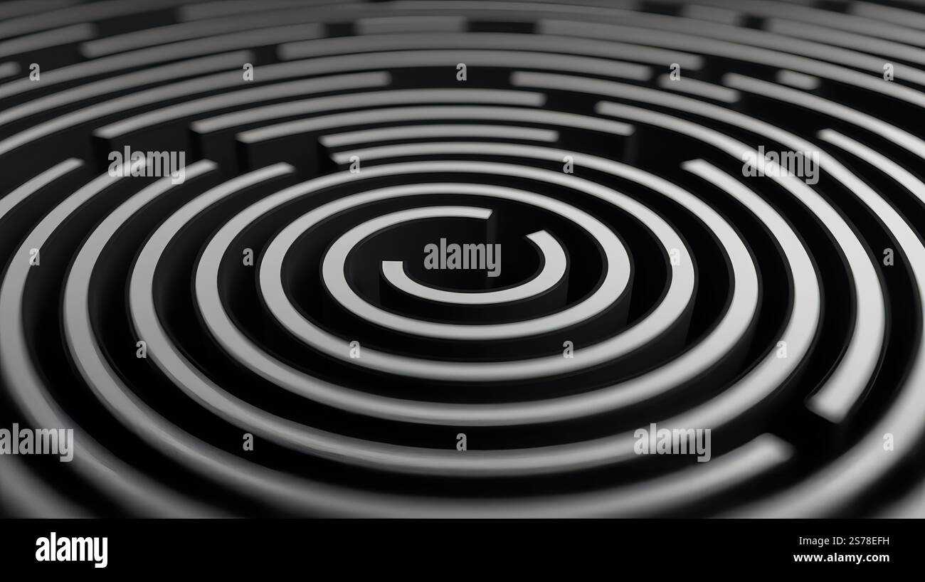 Mesmerizing Monochrome Labyrinth:An Optical Illusion of Texture and ...
