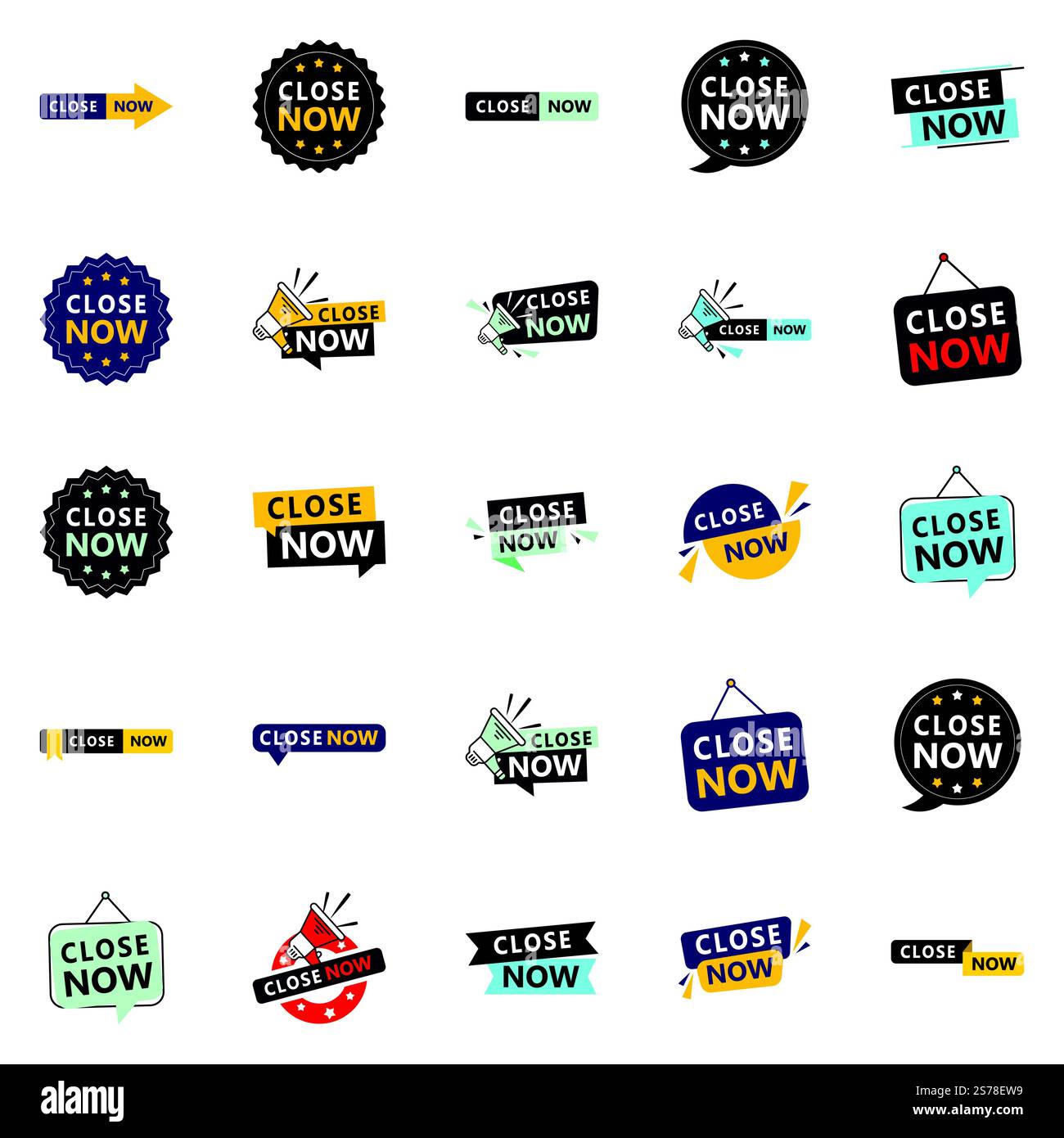 Store now closed sign Stock Vector Images - Alamy