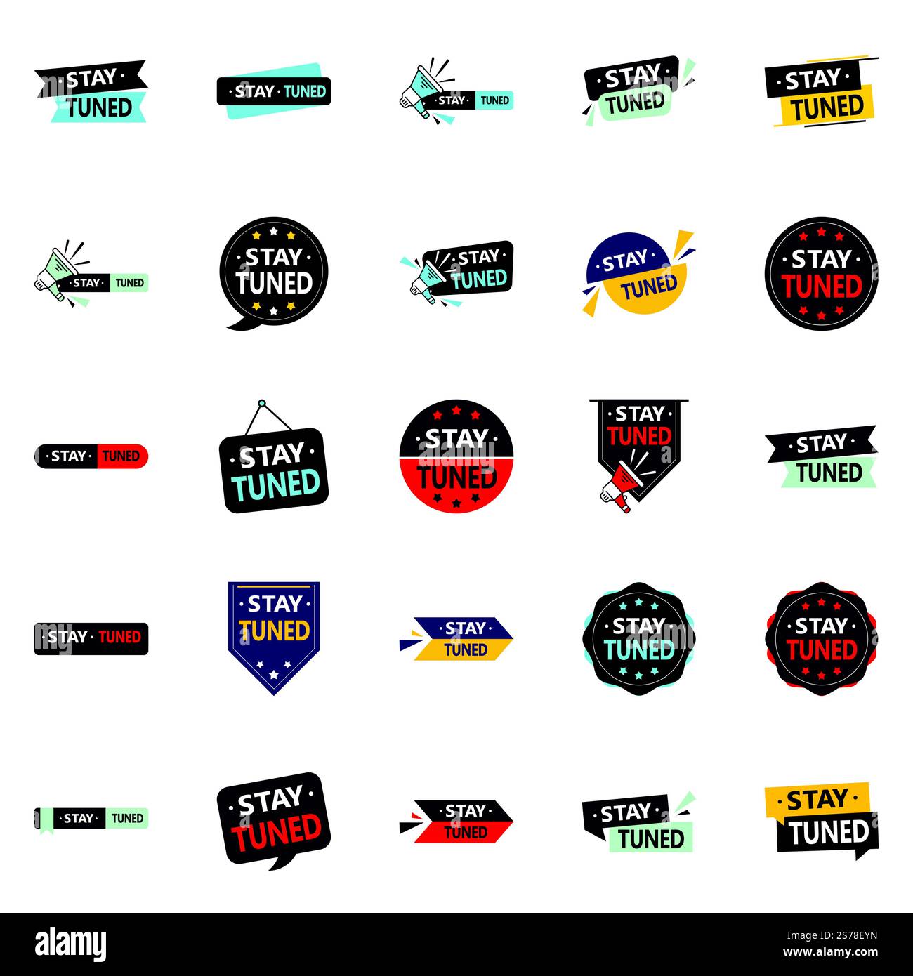 Innovative vector designs for a fresh approach 25 pack Stay Tuned Stock ...