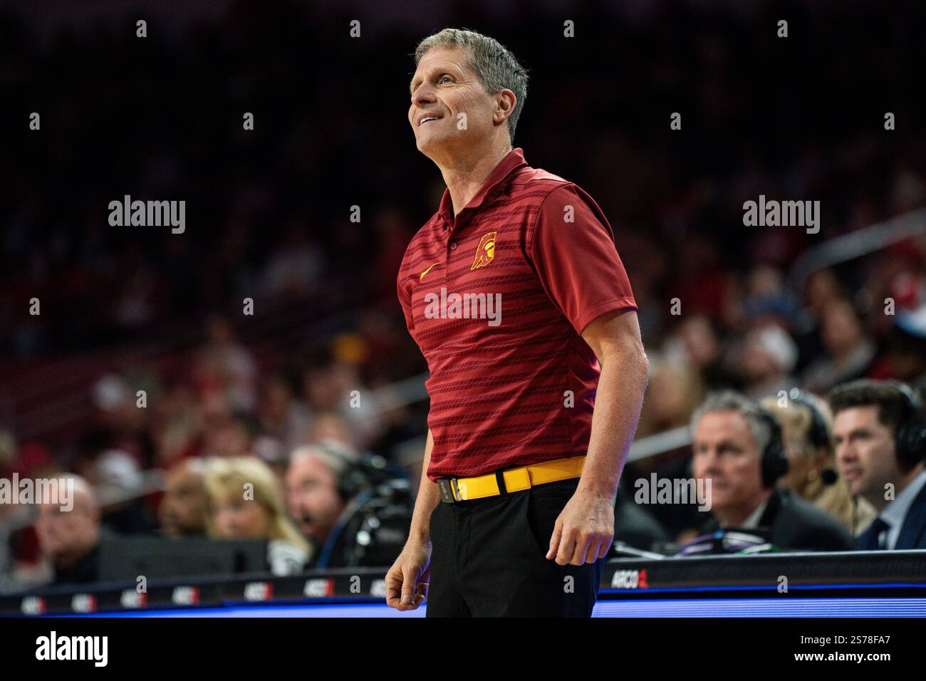 USC Trojans head coach Eric Musselman during a NCAA men’s basketball ...