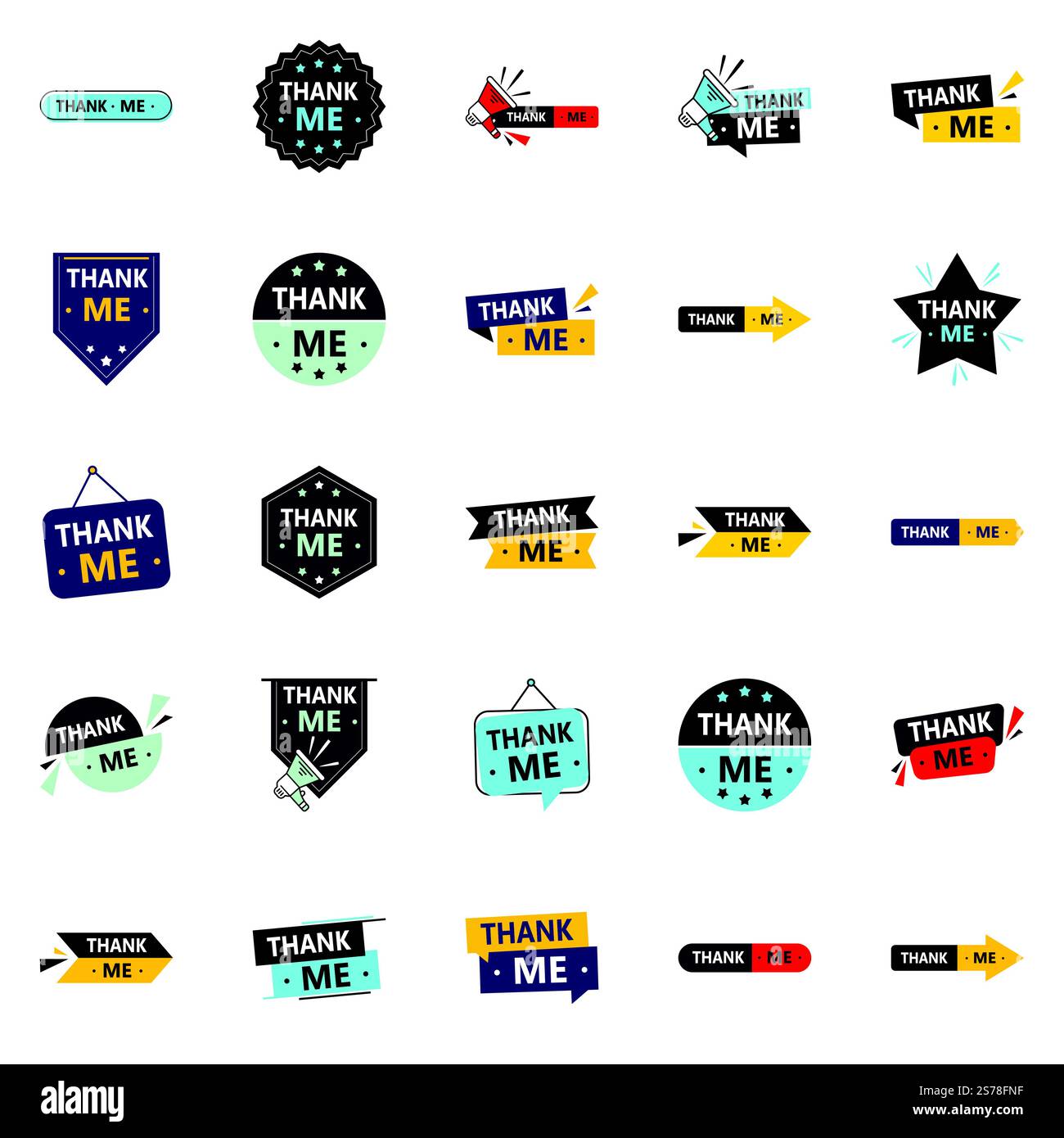 25 Diverse Thank Me Banners to Show Your Appreciation Stock Vector Image & Art - Alamy