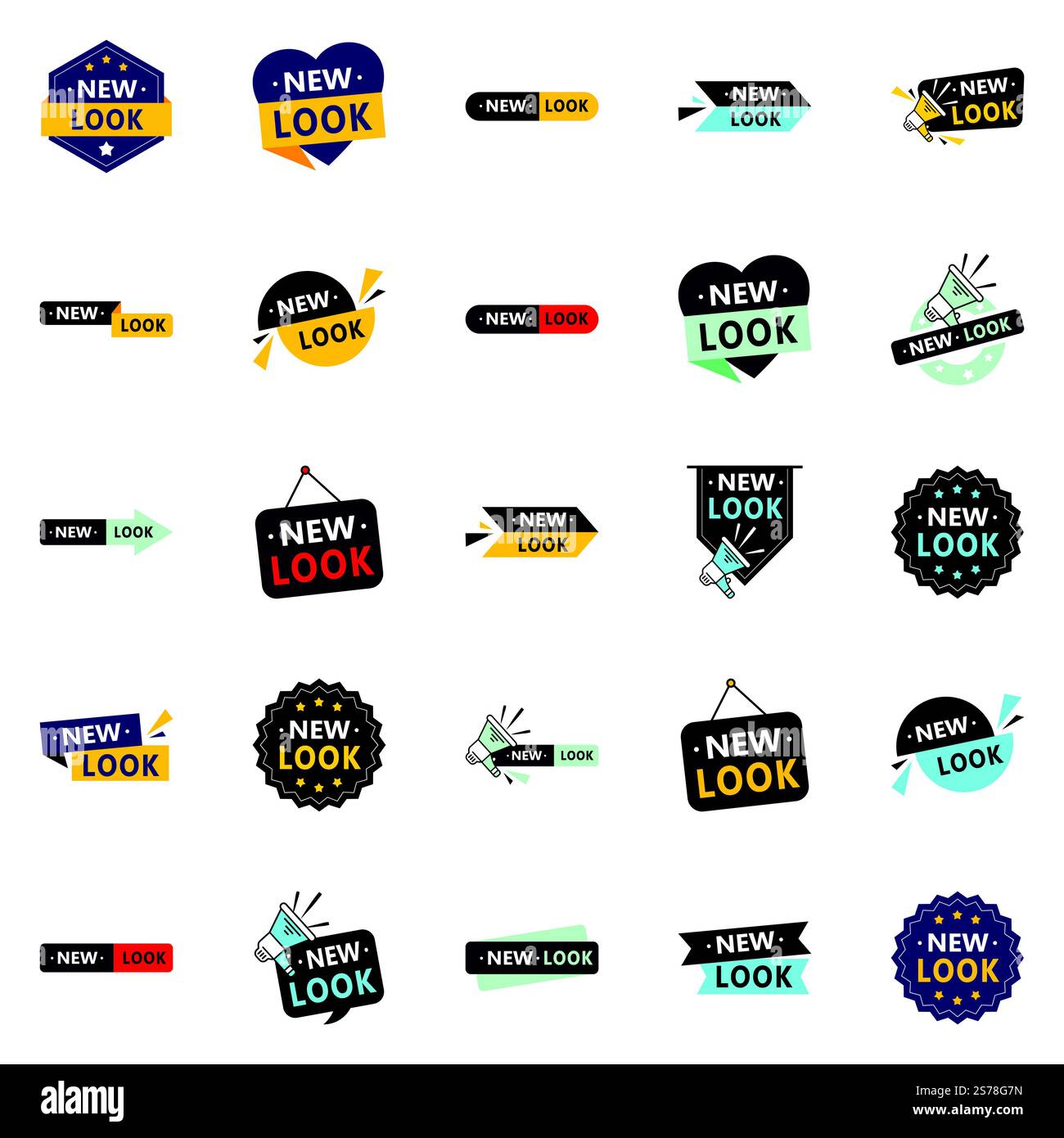 New Look 25 Eyecatching vector designs for a modern brand image Stock ...