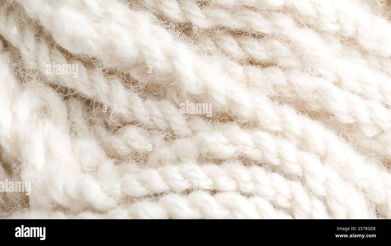 Handspun wool texture in a natural cream color,featuring visible fibers ...