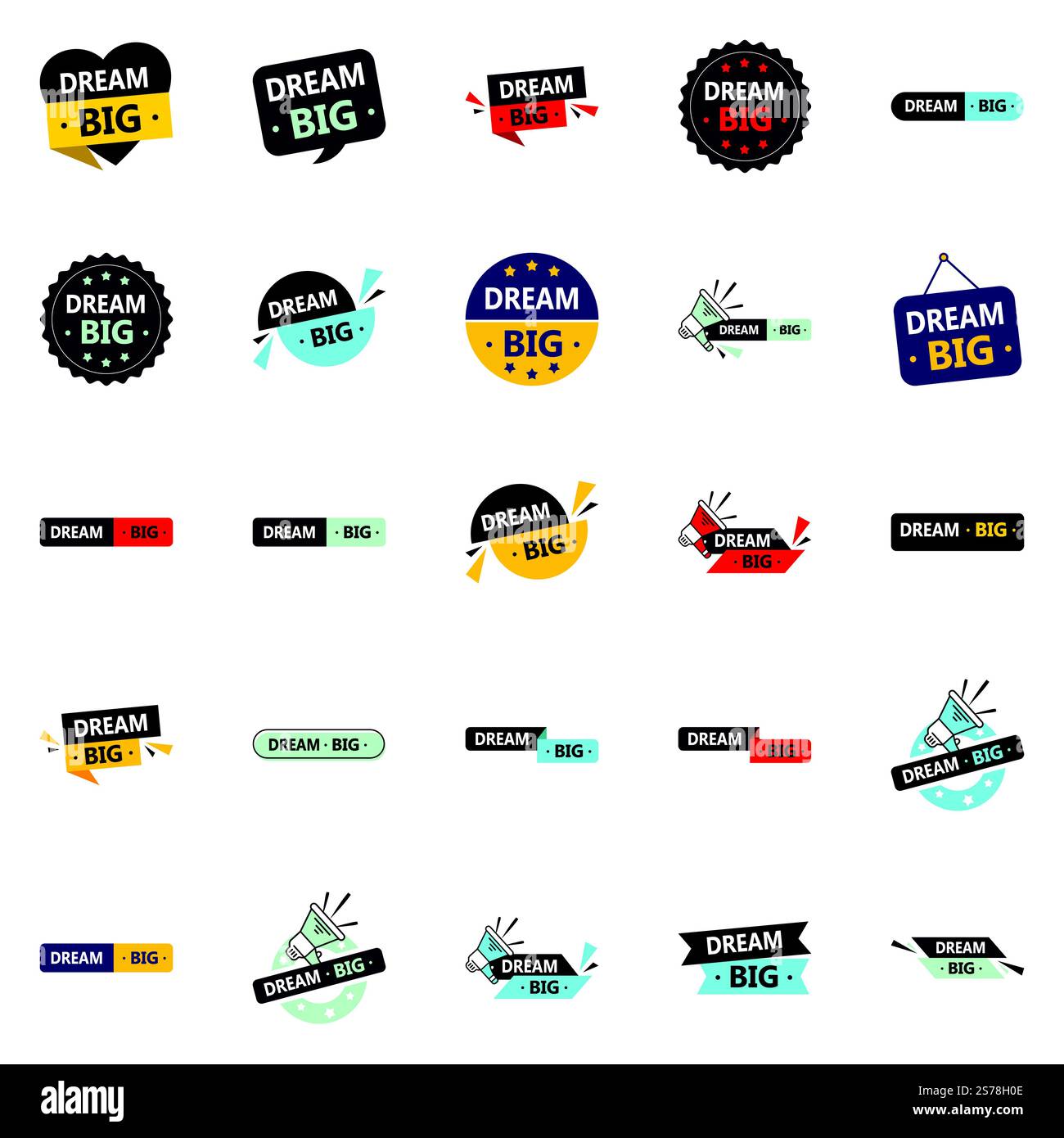 25 Fresh Vector Elements for keeping your dreams alive Dream Big Stock ...