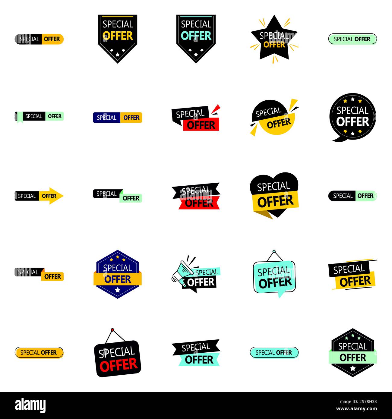 The Special Offer Pack 25 Distinctive Vector Designs for Product and ...