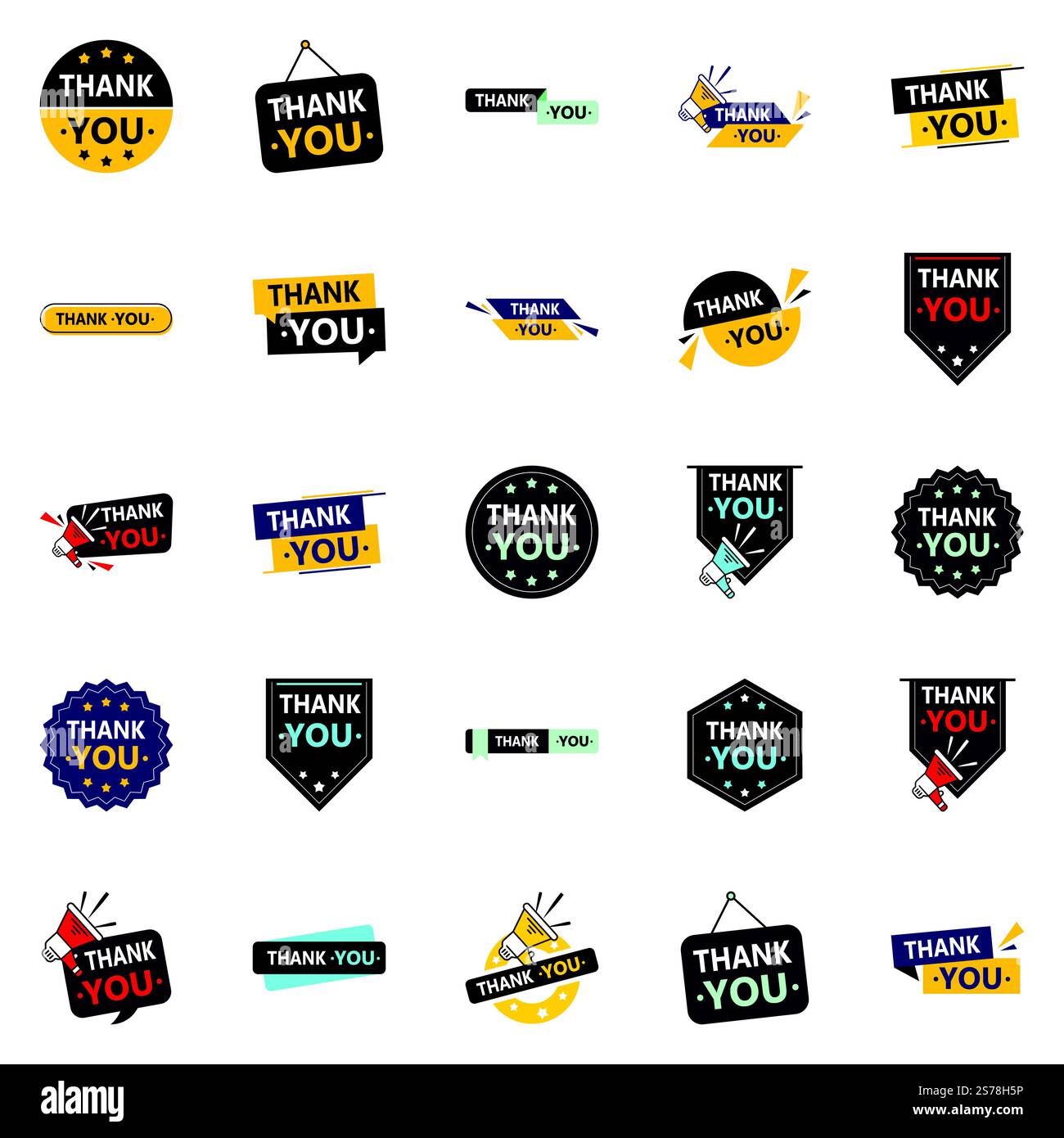 25 Thank You Vector Icons to Show Your Appreciation Stock Vector Image & Art - Alamy