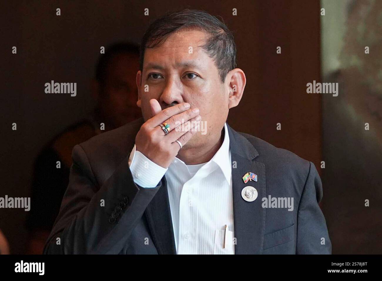 Myanmar's Permanent Secretary to ASEAN Aung Kyaw Moe attends the ASEAN Foreign Ministers ...