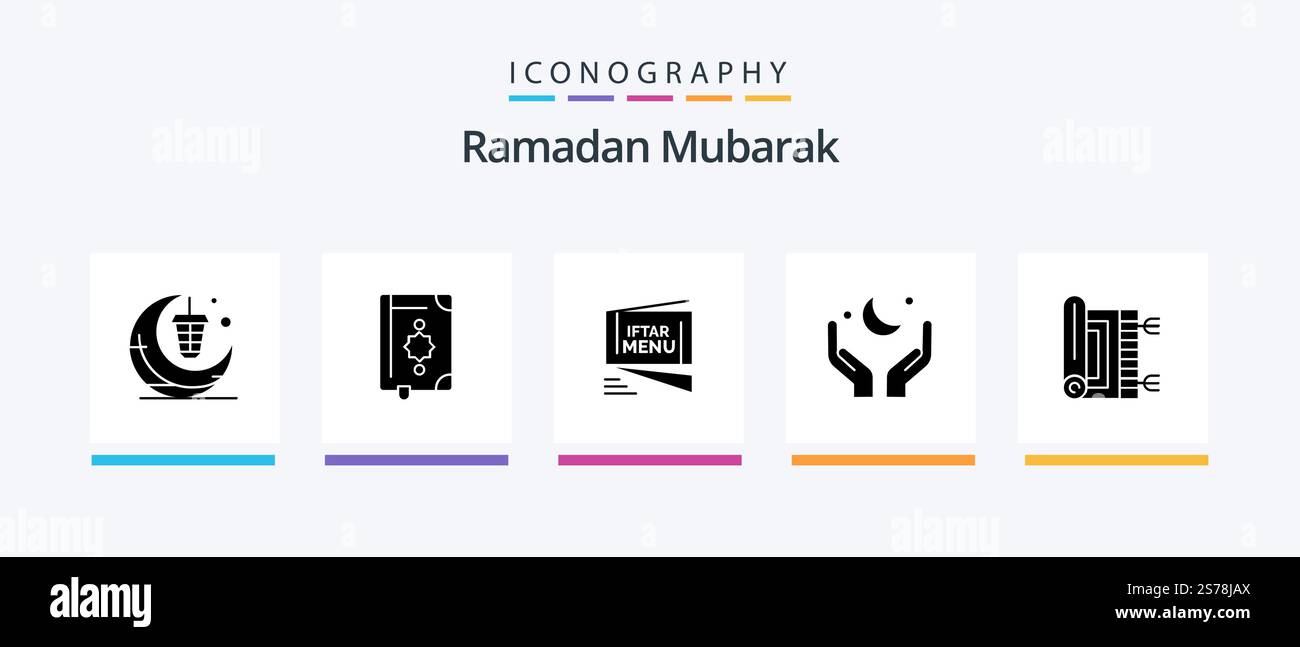 Ramadan Glyph 5 Icon Pack Including moon. pray. ramadhan. fast. ramadan ...