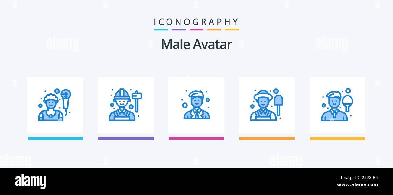 Male Avatar Blue 5 Icon Pack Including sport. boy. man. avatar. male ...