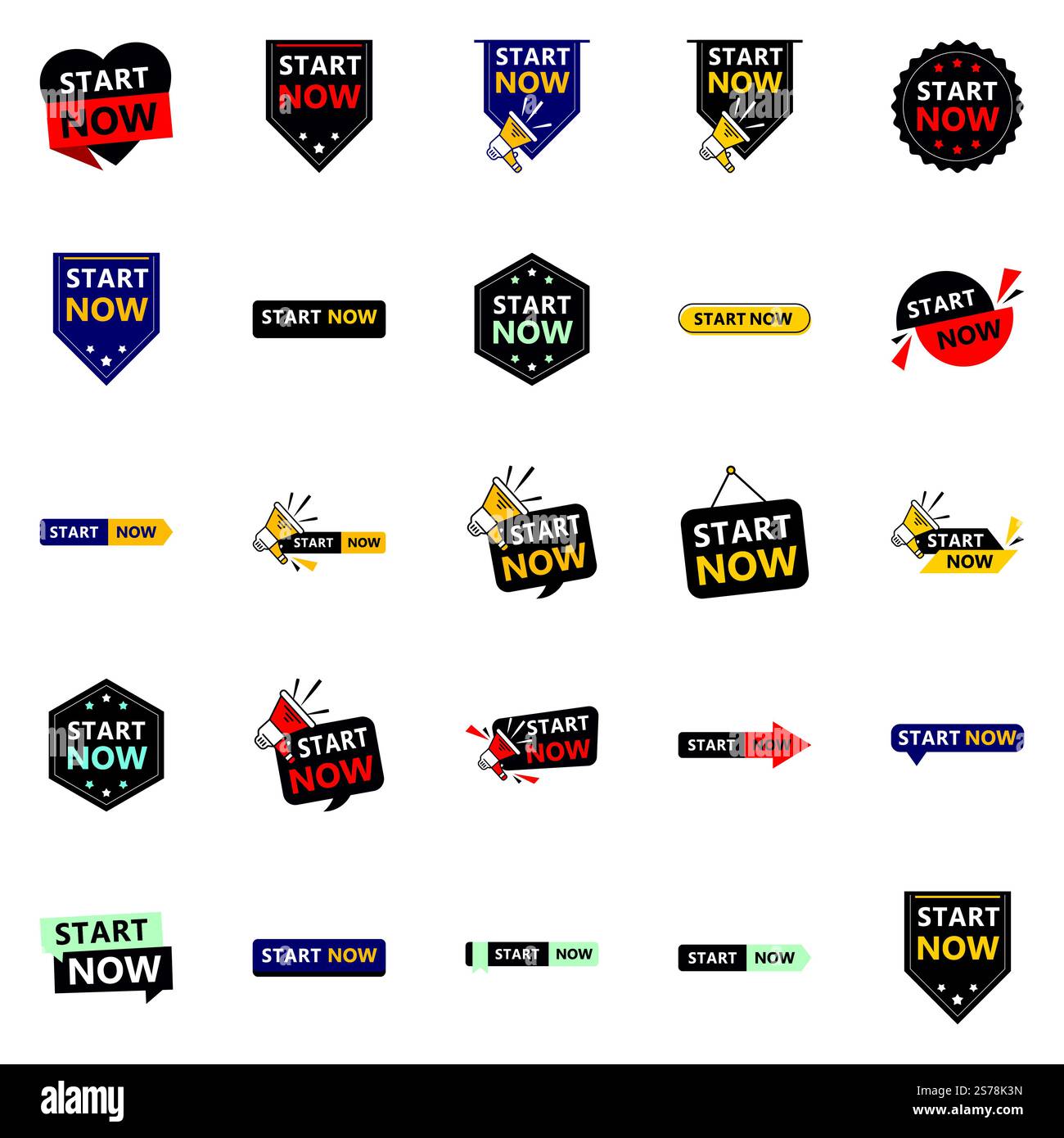 Start Now 25 Fresh Typographic Elements for a lively initiation ...