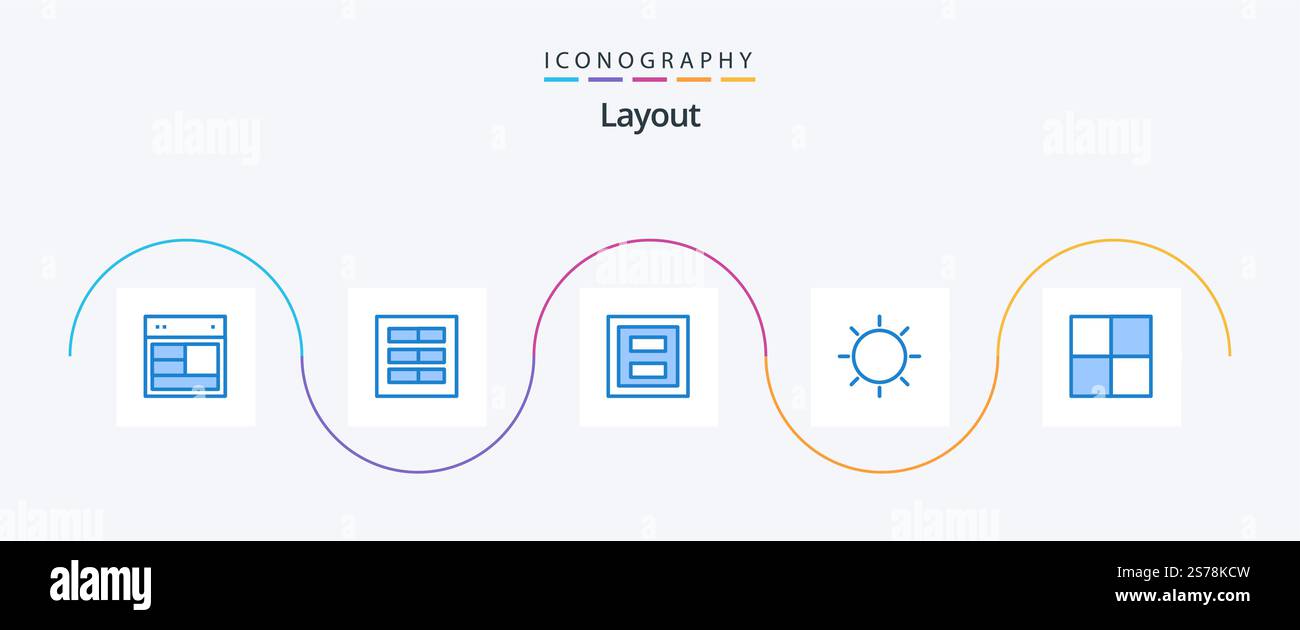 Layout Blue 5 Icon Pack Including layout. design. ui. two. layout Stock ...