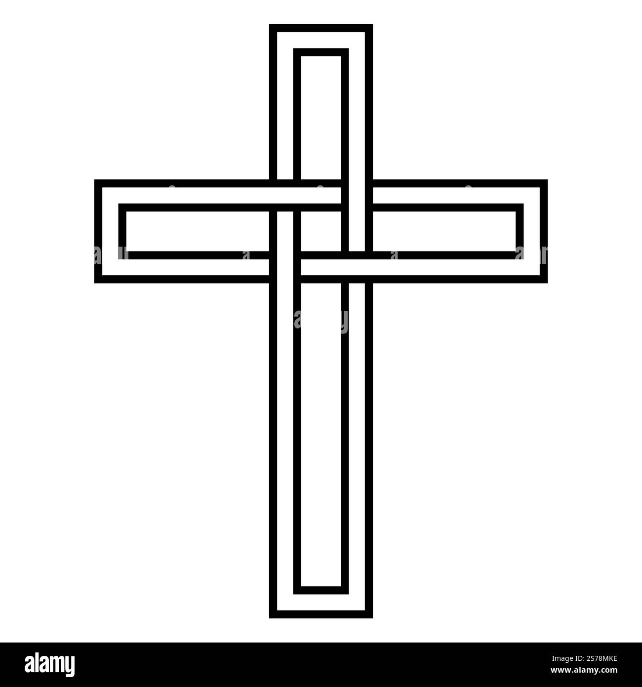 Interlocking lines Christian cross symbol faith hope love Jesus god ...
