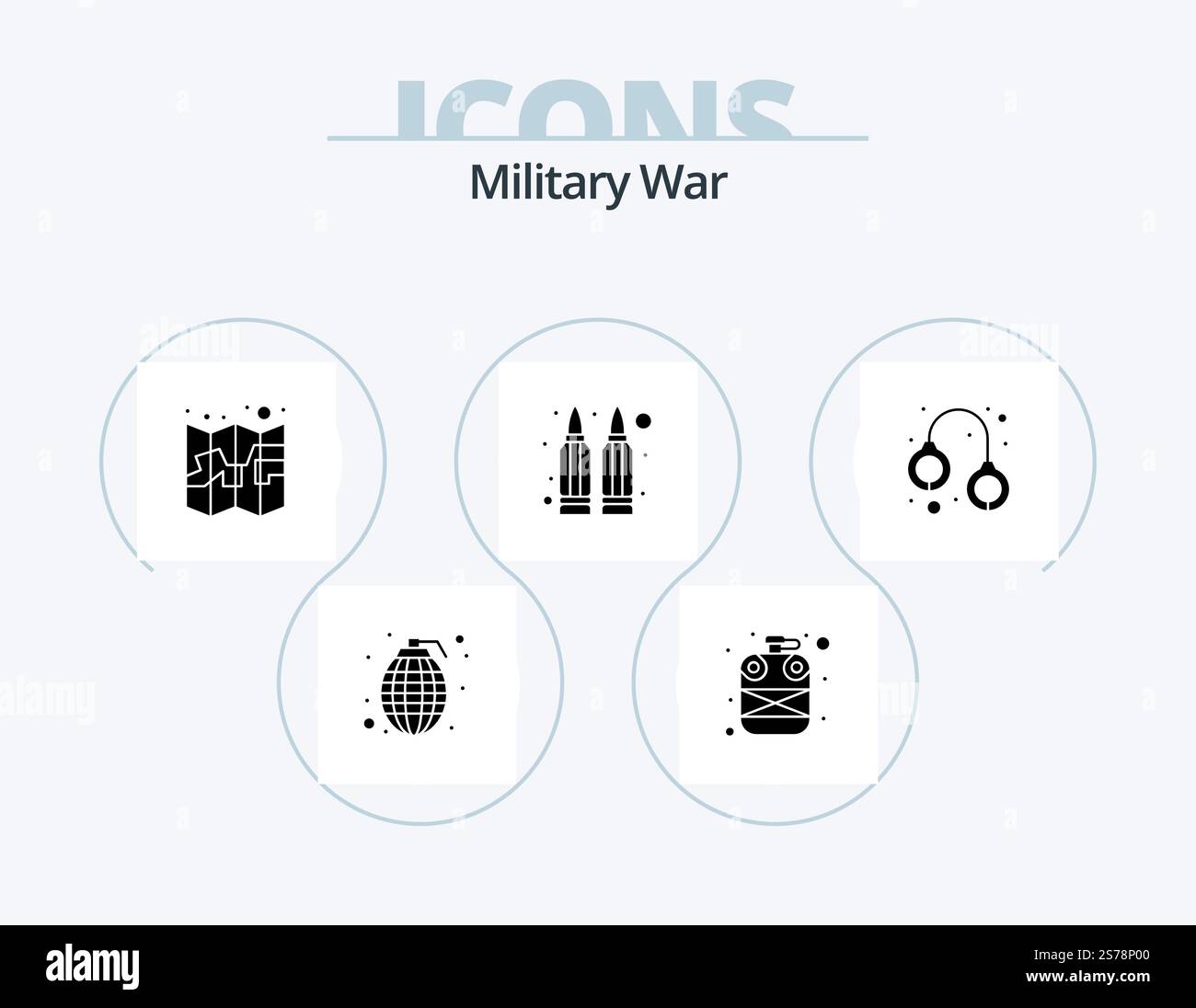 Military War Glyph Icon Pack 5 Icon Design. badge. weapons. army. shoot ...