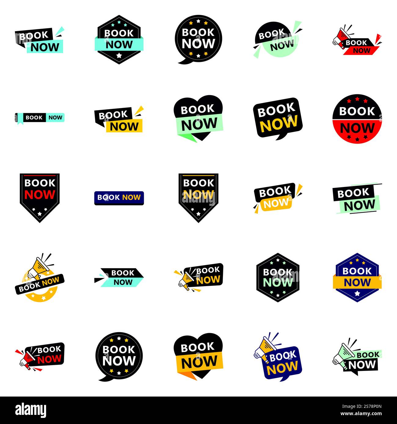 Get Your Customers Booking with Our Pack of 25 Book Now Banners Stock ...
