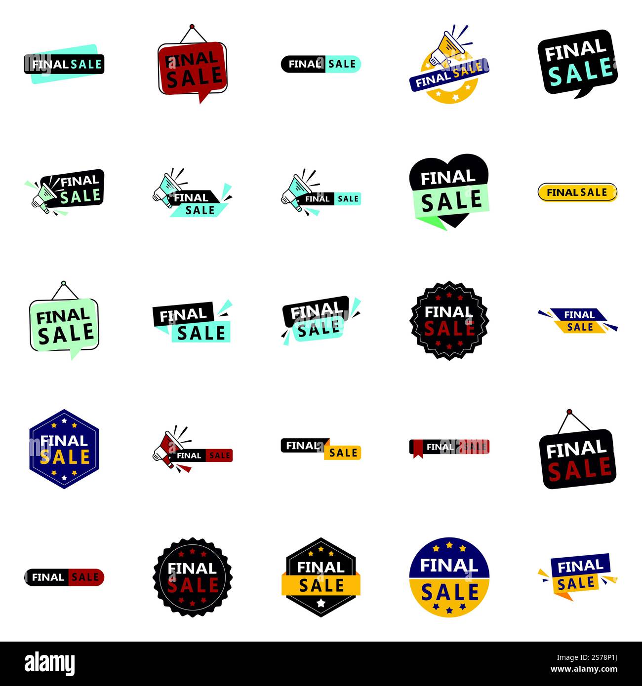 25 Vector Final Sale Banners for Websites and Social Media Stock Vector ...