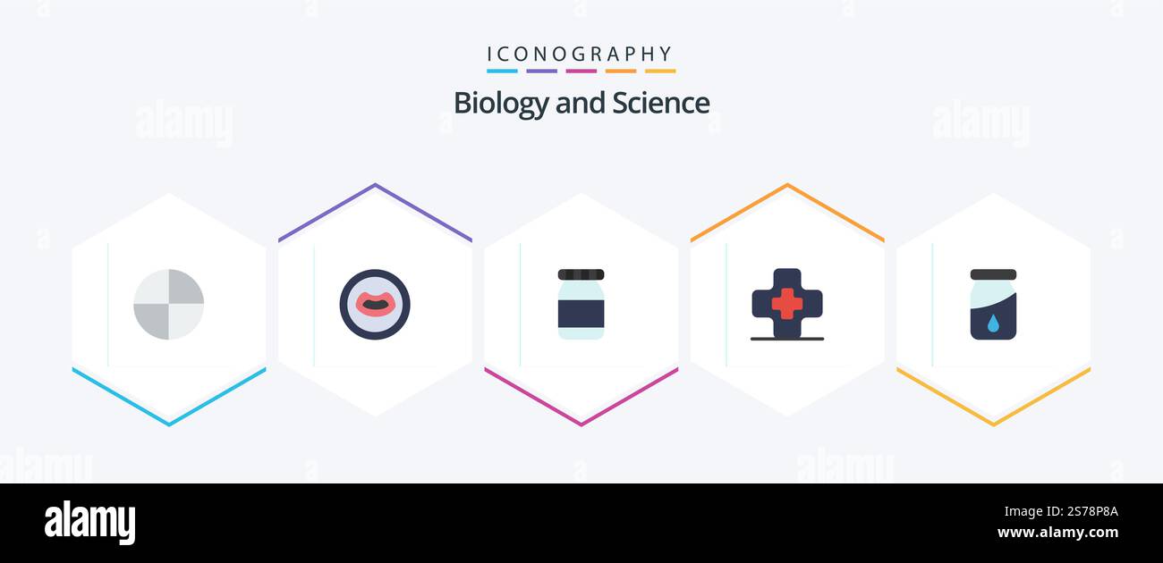 Biology 25 Flat icon pack including . hospital. . drop Stock Vector ...