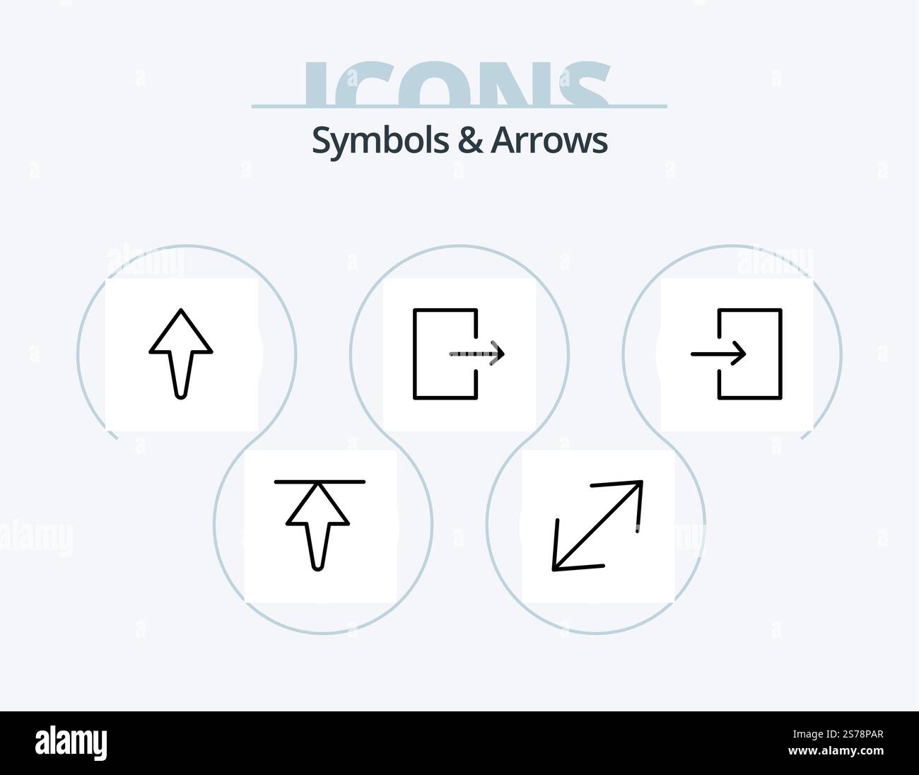 Symbols and Arrows Line Icon Pack 5 Icon Design. . . scale. scale ...