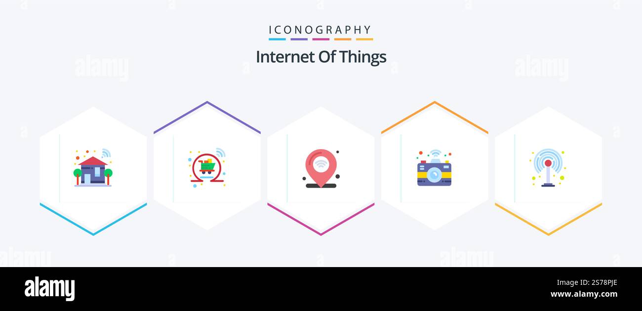 Internet Of Things 25 Flat icon pack including modem. connectivity ...