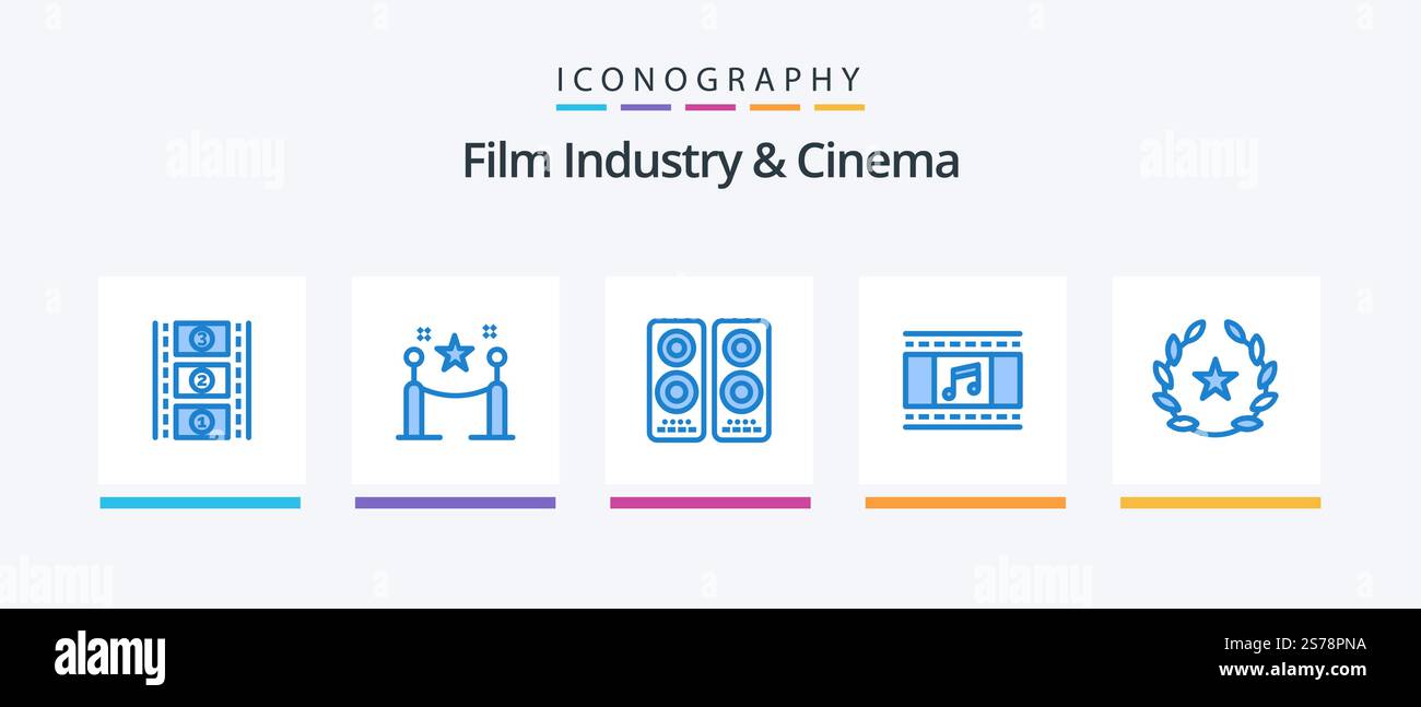 Cenima Blue 5 Icon Pack Including stare. cinema. entertaiment ...