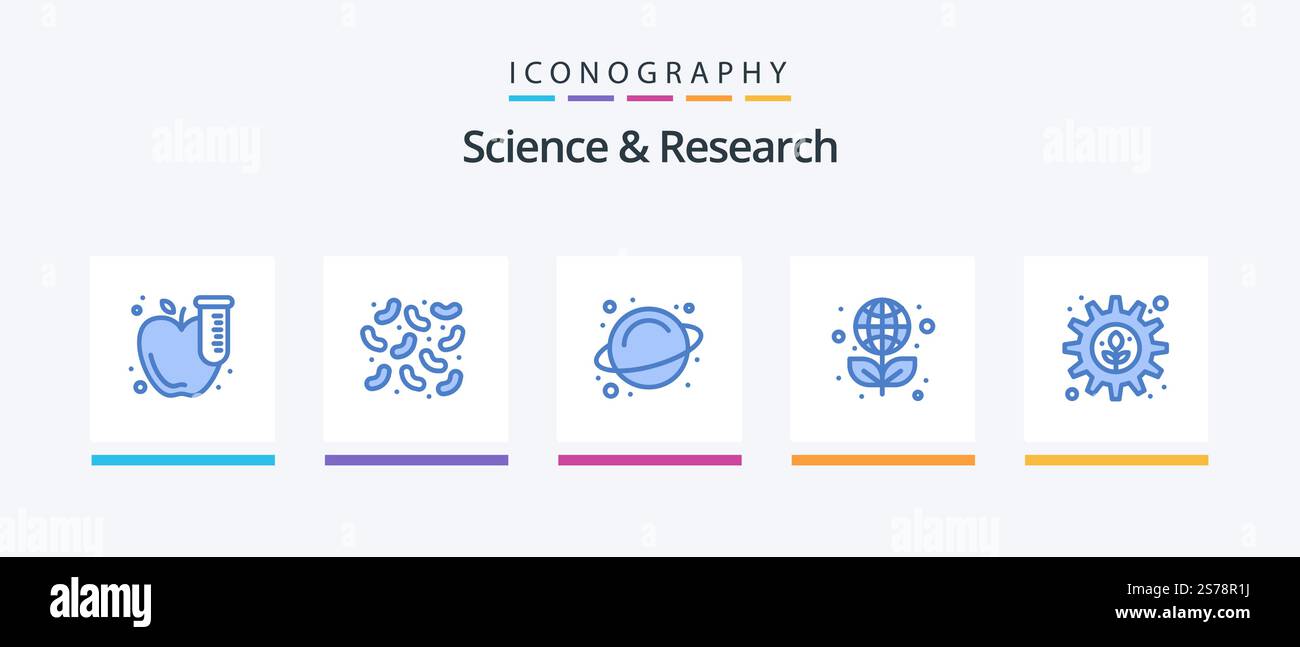 Science Blue 5 Icon Pack Including setting. gear. science. environment ...