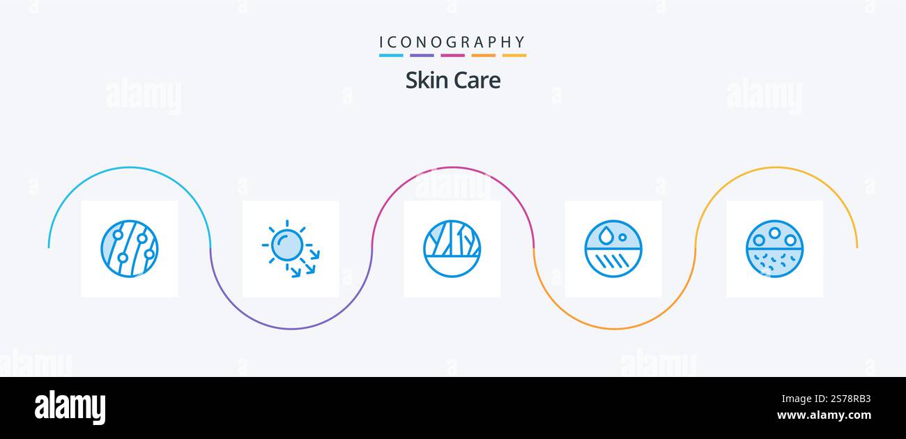 Skin Blue 5 Icon Pack Including bone. dry. skin care. dermatology. skin ...