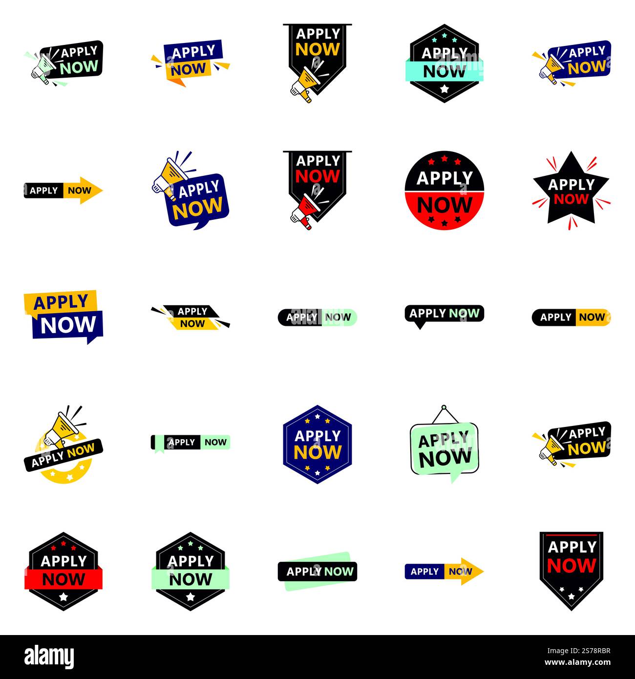 25 Eye-catching Apply Now Banners to Get Results Stock Vector Image ...