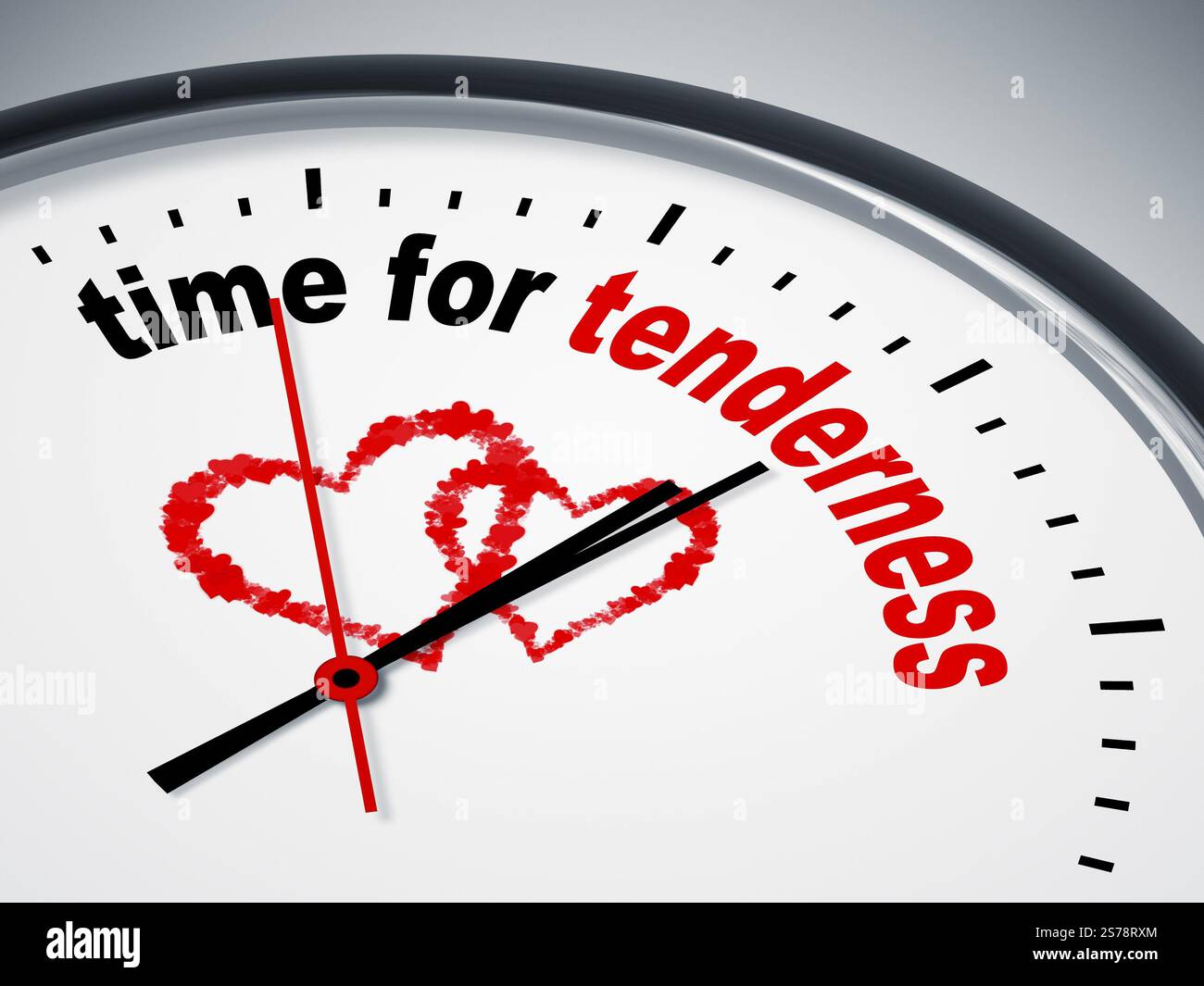 An image of a nice clock with time for tenderness Stock Photo - Alamy